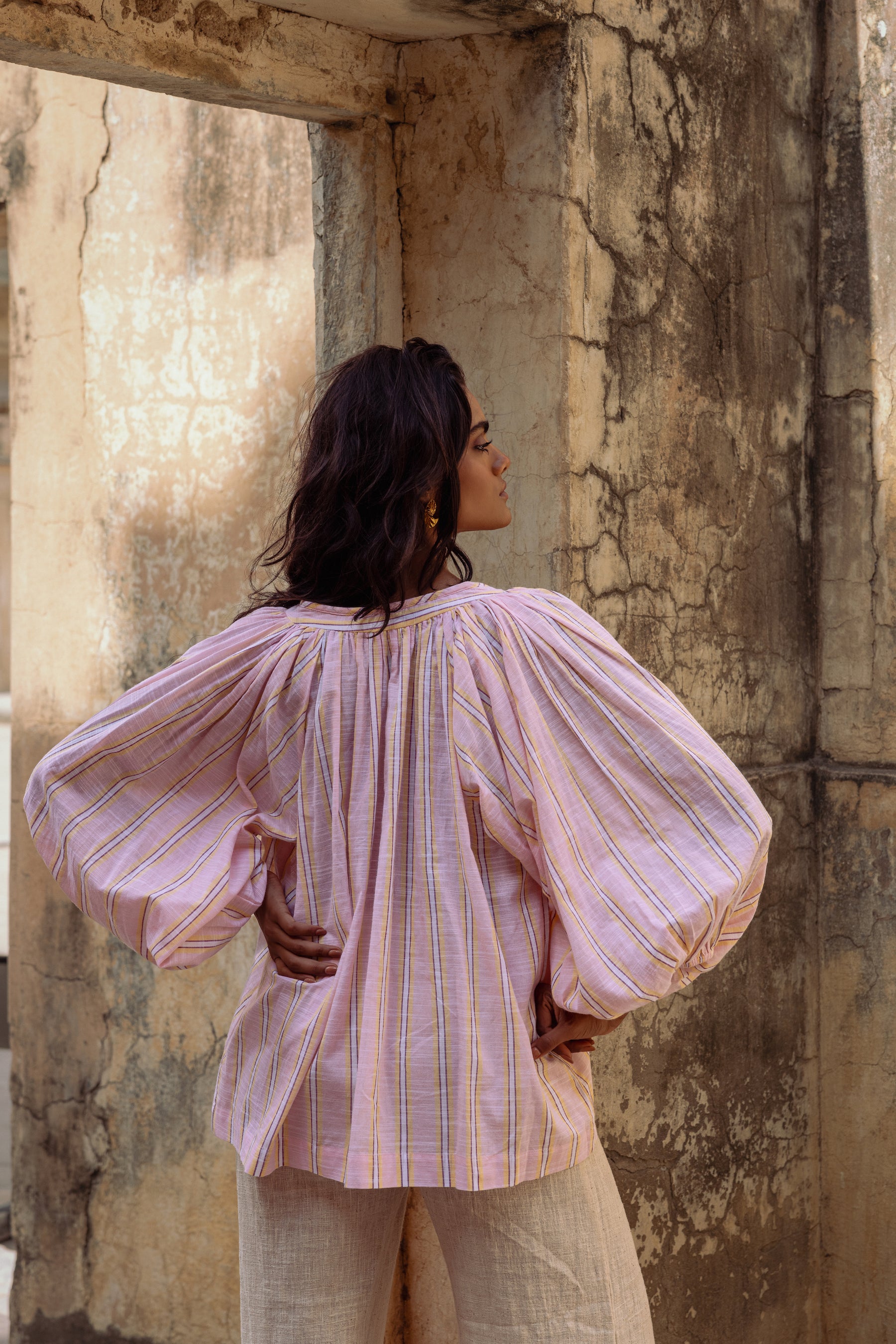 Poet Blouse ~ Pink Sorbet – Daughters of India