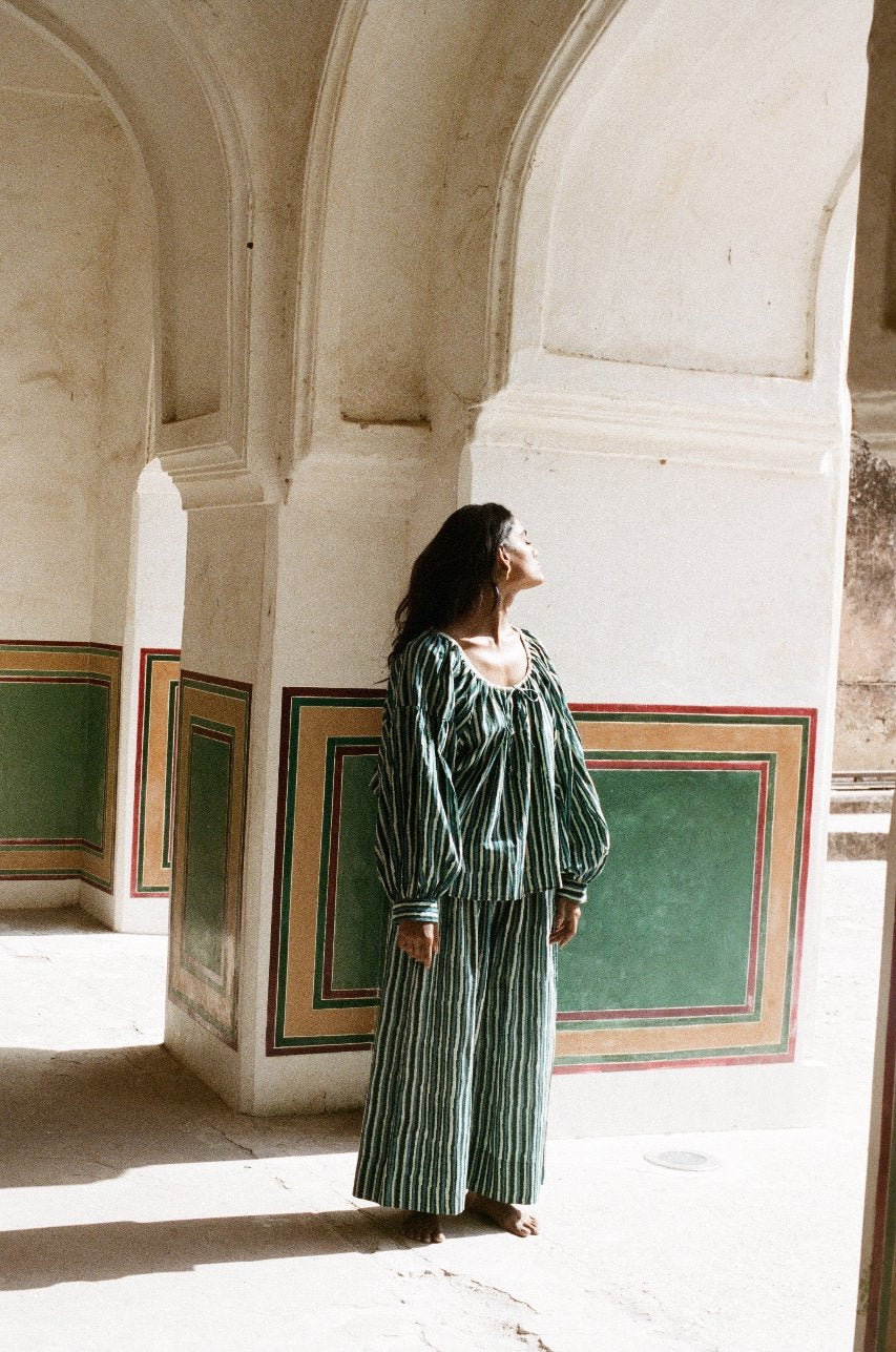 Ria Blouse ~ Cyan Candy – Daughters of India