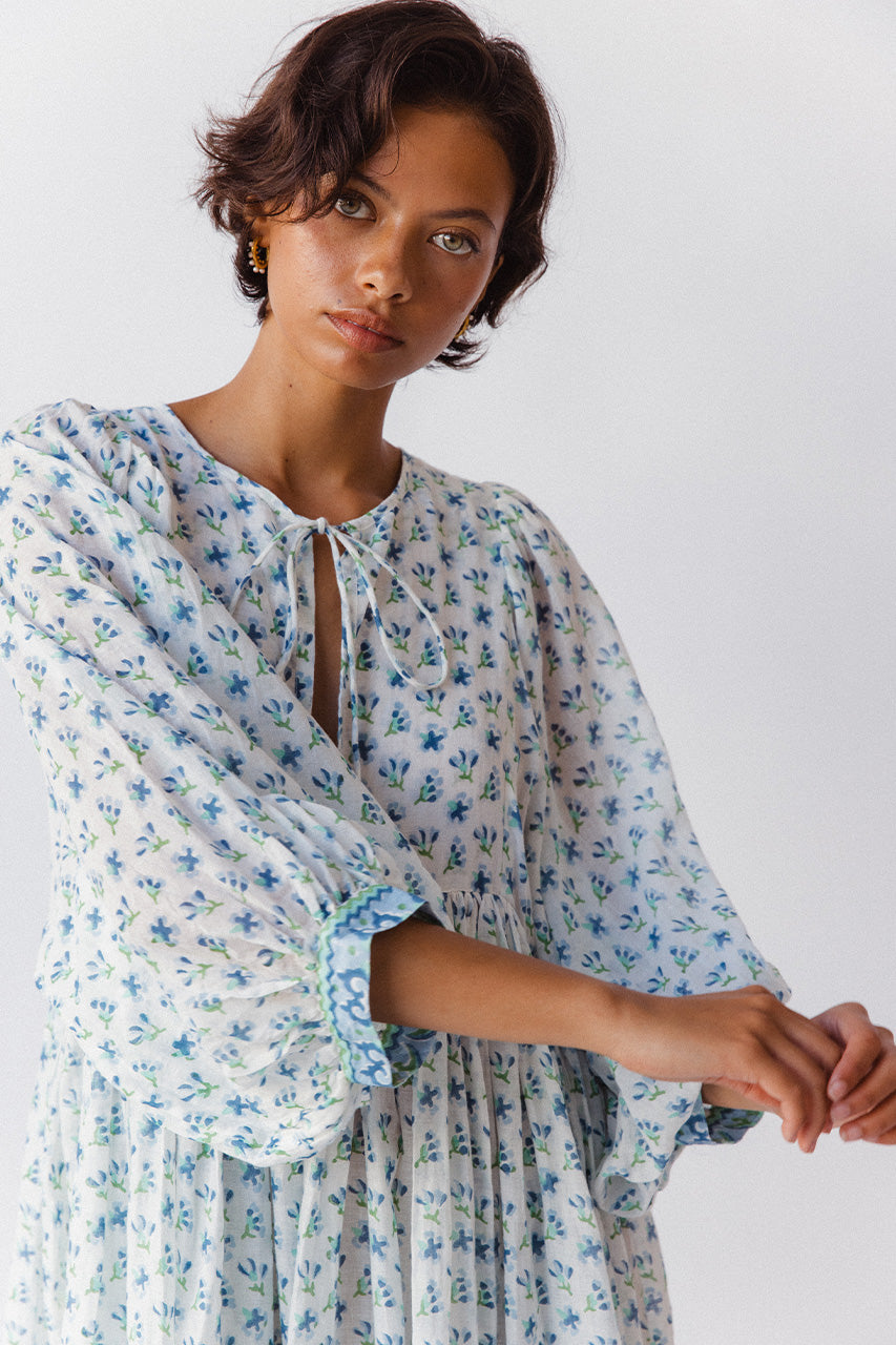 Kyra Mini Dress ~ Azure – Daughters of India