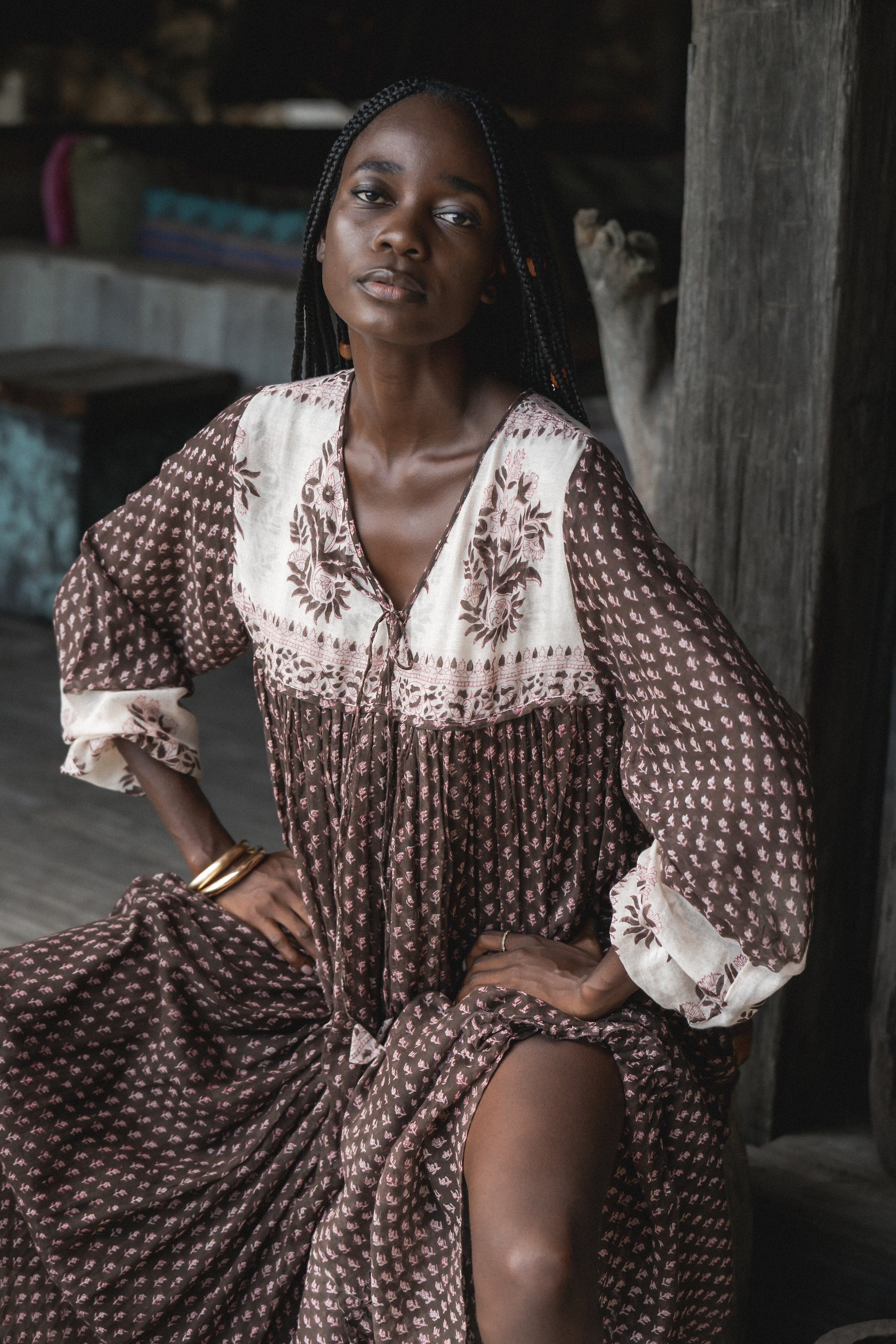 Rooh Maxi Dress ~ Cacao – Daughters of India